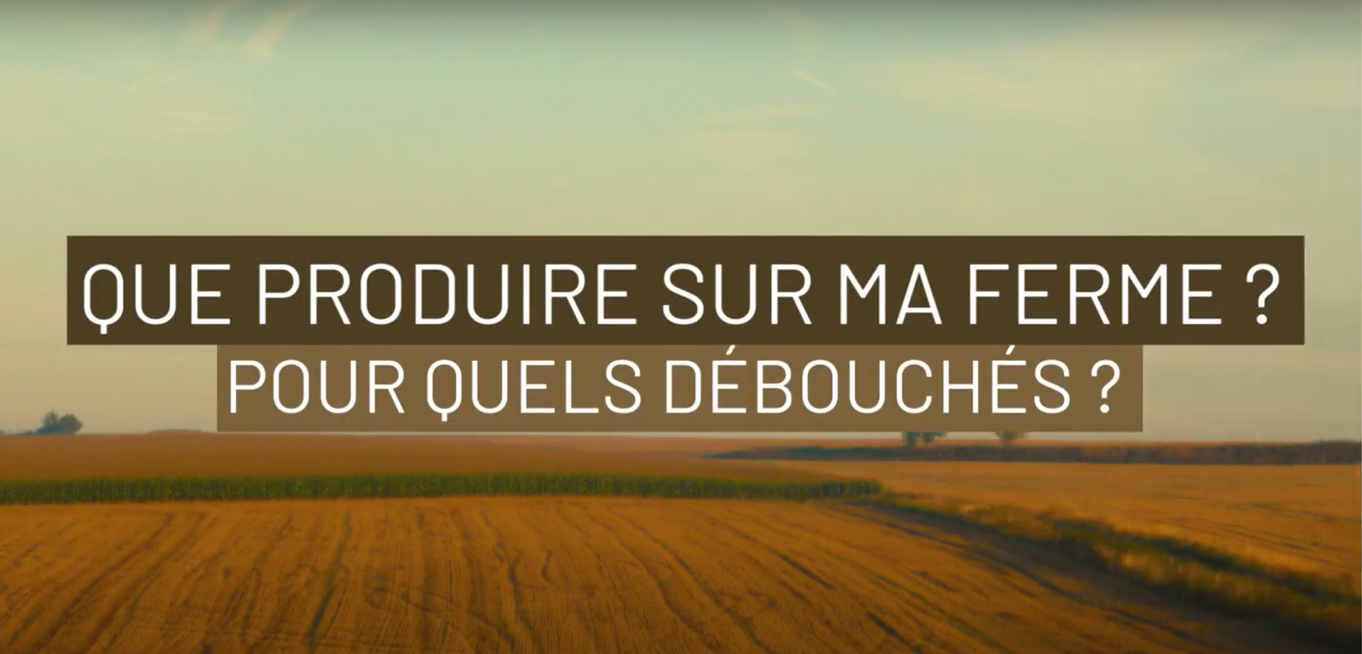 Que produire sur ma ferme et pour quels débouchés ? - GenappeMaTerre